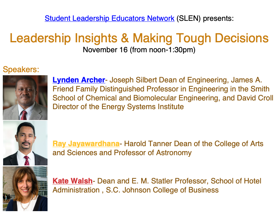 Leadership Insights & Making Tough Decisions : Careers Beyond Academia