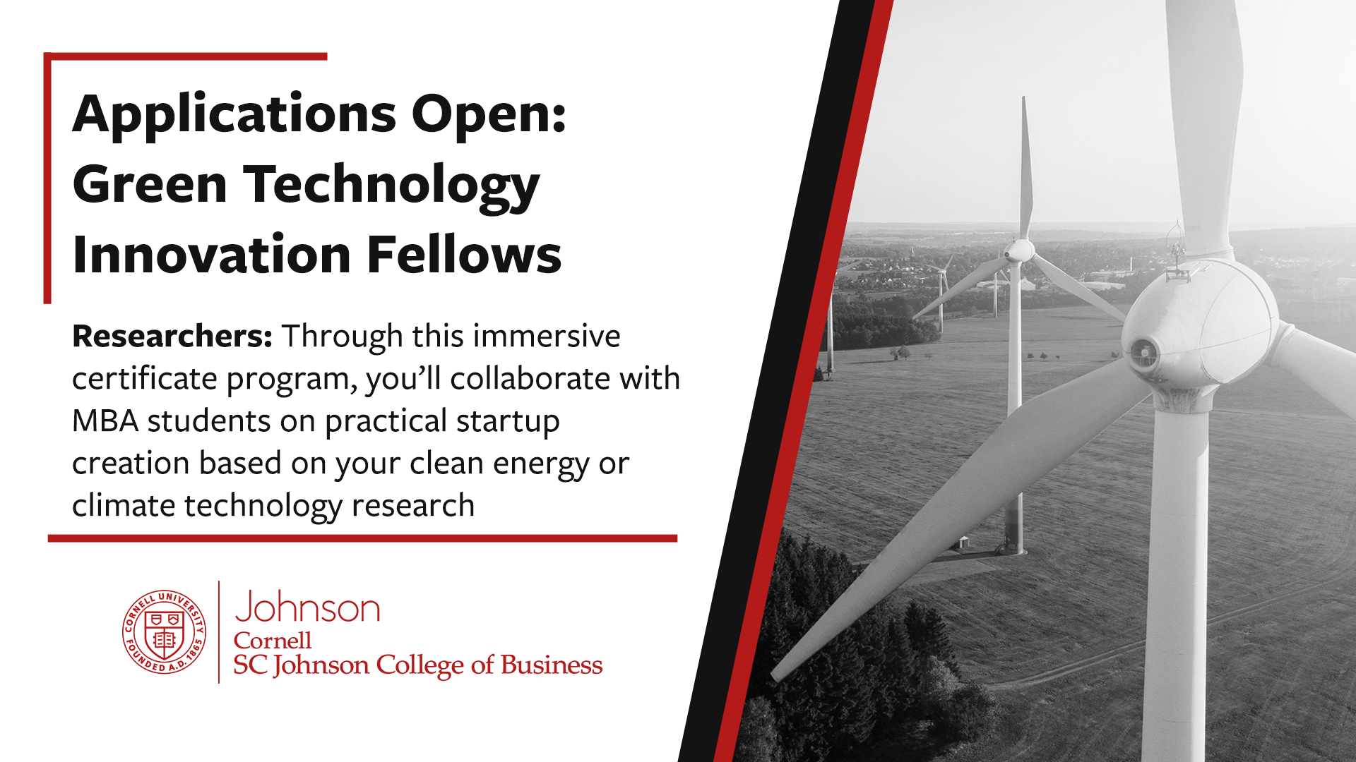 Green Technology Innovation Fellows : Careers Beyond Academia