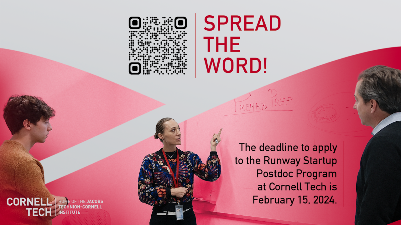 Runway Startup Postdoc Program : Careers Beyond Academia